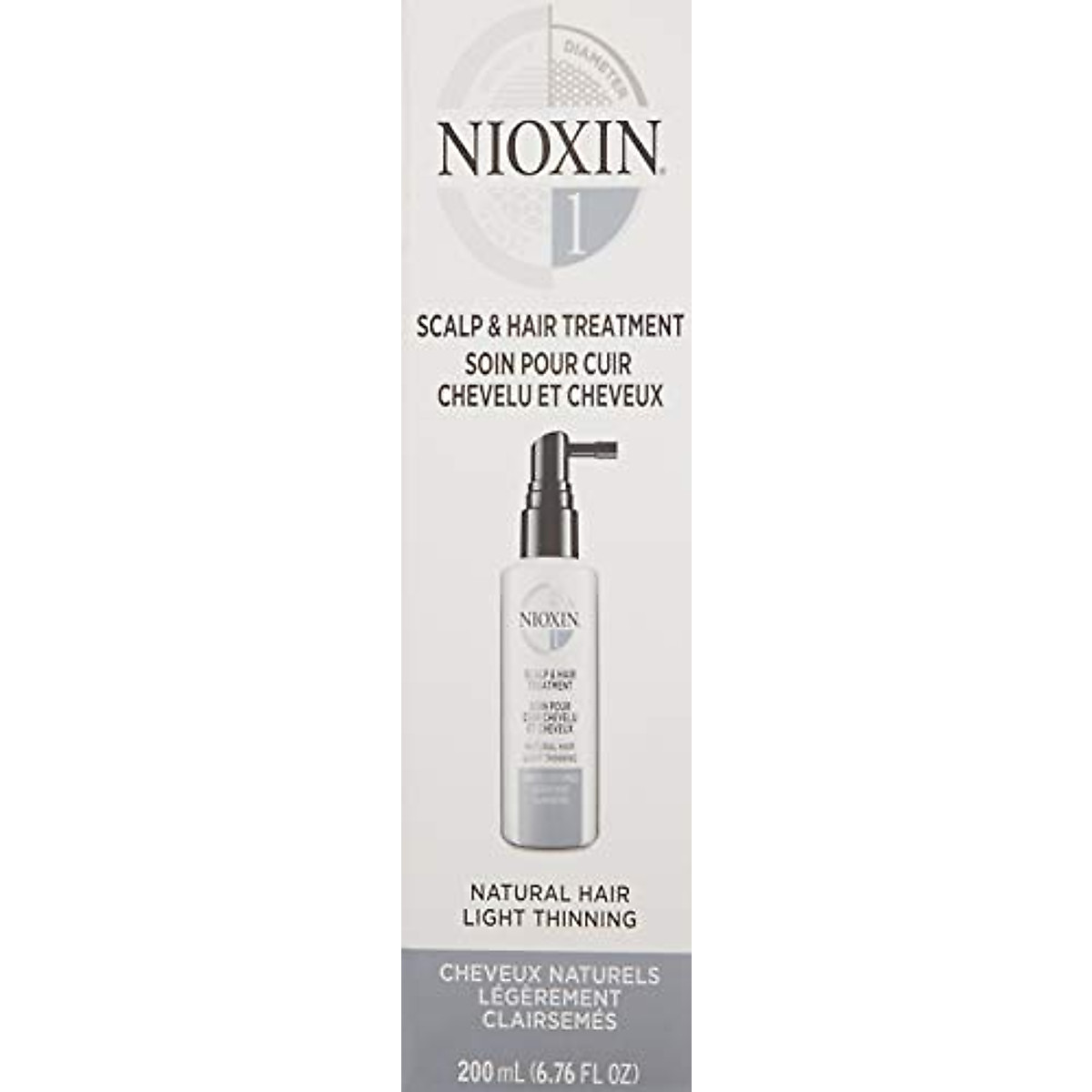 Nioxin System 1 Scalp & Hair Treatment, Natural Hair with Light Thinning, 6.8 Fl Oz (Pack of 1)