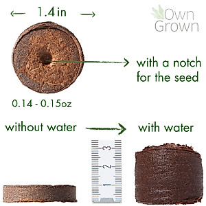 Coco Coir Seed Starter Pellets : 40 Coconut Coir Plugs for Growing Plants – Peat Free Seedling Soil – Seed Starter Kit with Potting Soil Pellets – 40 Starter Plugs – Gardening Supplies from OwnGrown