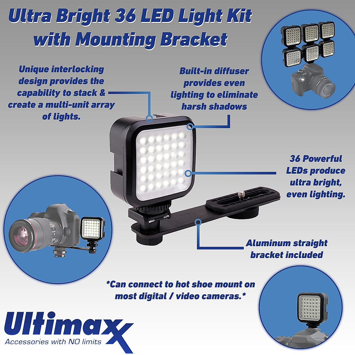 Panasonic HC-X2000 UHD 4K 3G-SDI/HDMI Pro Camcorder + 128GB Memory Card, Rechargeable 36 LED Light with Bracket, 6Ft. HDMI Cable & More (13pc Bundle), (PAHCX2000BB2)