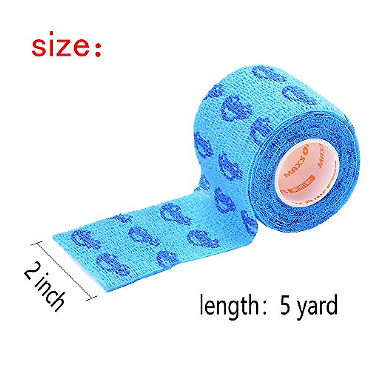 Stmandy Vet Tape wrap, wrap Bandage 2 inch 6 Rolls,Adhesive wrap Bandage for The Person or The Pets (cat,Dogs,Horse and Other Animal) who was injure or Have Wounds (Cartoon 6pcs)