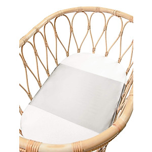 SLEEPY SILK - Baby Silk Bassinet Sleeve | Silk Bassinet Sleeve for Baby Hair Loss | Silk Baby Bassinet Bedding in 25 Momme Mulberry Silk | SIDS Safe Silk Bassinet Slip for Baby | Dove Gray