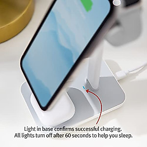 Twelve South HiRise 3 | 3-in-1 Magnetic Charging Station for iPhone, AirPods and Apple Watch + 5 ft USB-C Cable (Black)