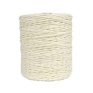 Natural Cotton Raffia Yarn Cream Crochet Summer Sun Hat Yarn,Beach Bag Yarn,Rayon Raffia Crochet Yarn,Crochet Straw Knit Yarn,Knitting Materials,280 Meters/306 Yards