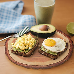 Pllieay 4 Pack 12 Inch x 5MM Artificial Thin UV Printed Round Plywood, Imitative Wood Slices Place Mats for Wedding Centerpiece, Table Centerpieces and Other DIY Decoration Projects