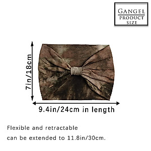 Gangel Tie Dye Headbands Wide Turban Knotted Head Wraps Boho Hair Scarf Yoga Hair Accessories for Women (Pack of 4) (Type A)