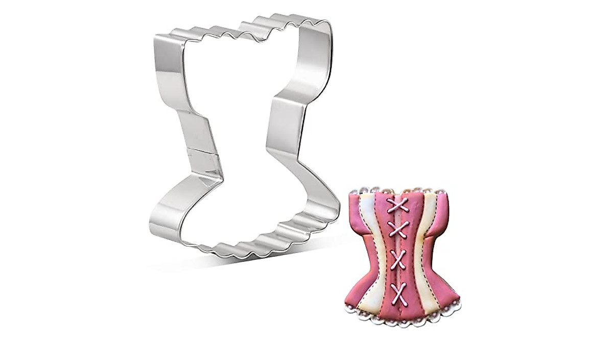 KENIAO Corset Dress Cookie Cutter - 3.5" Stainless Steel