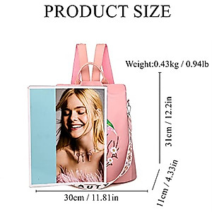 Miaopu Embroidered Anti-theft Backpack,Glitter Embroidery Women Backpack Purse,Stylish College School Backpack (Blue), One Size