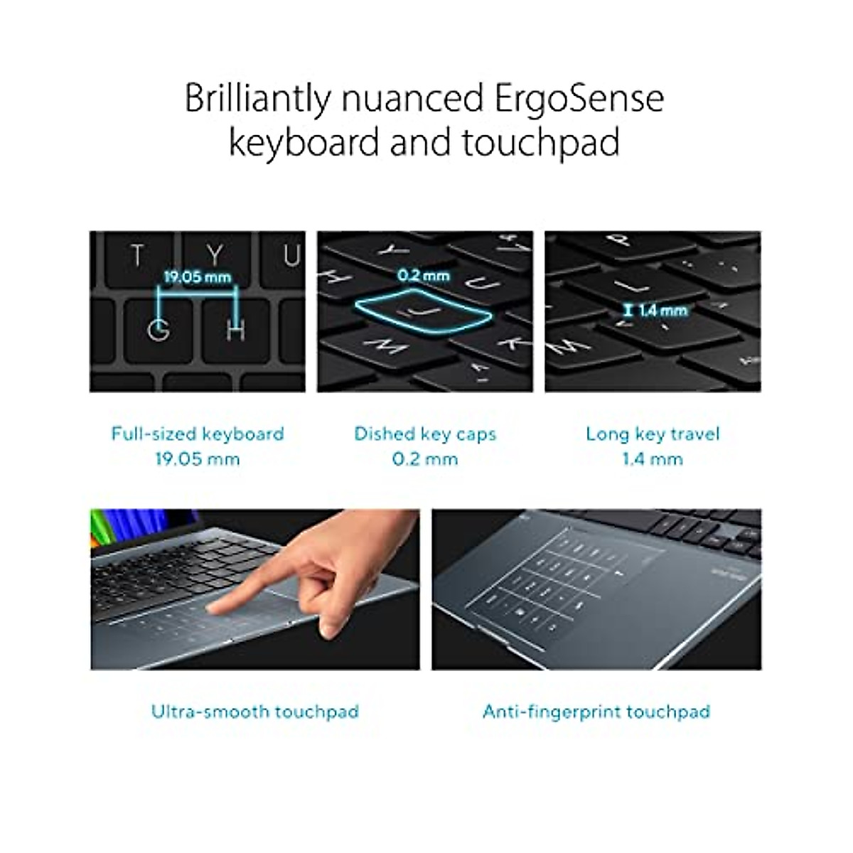 ASUS ZenBook 14X OLED Laptop, 14” 2.8K 16:10 Display, Intel Core i7-12700H CPU, Intel Iris Xe Graphics, 16GB RAM, 1TB SSD, Windows 11 Home, Wi-Fi 6E, Pine Grey, UX5401ZA-PS74