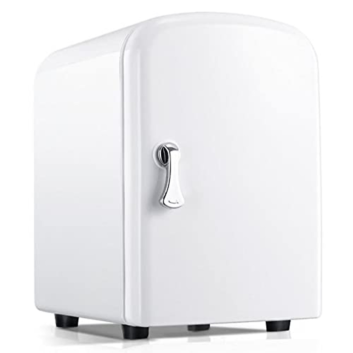 Mini Fridge 4 Liter AC/DC Energy Saving Cooler And Warmer Refrigerator, Portable Personal Fridge For Office, Car, Bedroom, 100% Freon-Free Great For Skincare, Fruit, Food, Medicine(WHITE) - F