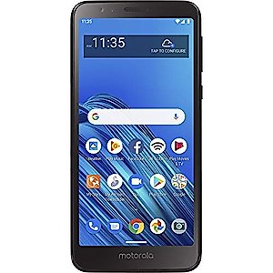Motorola TracFone Moto E6 4G LTE Prepaid Smartphone (Locked) - Black - 32GB - Sim Card Included - CDMA - Fustration Free Packaging