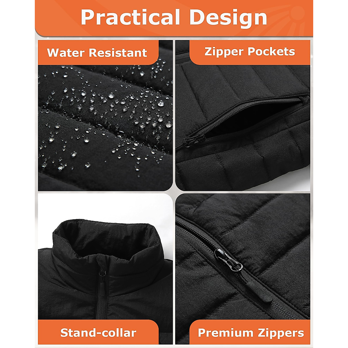 Venustas Women's Heated Vest with Battery Pack 7.4V, Lightweight Heated Coat for Women