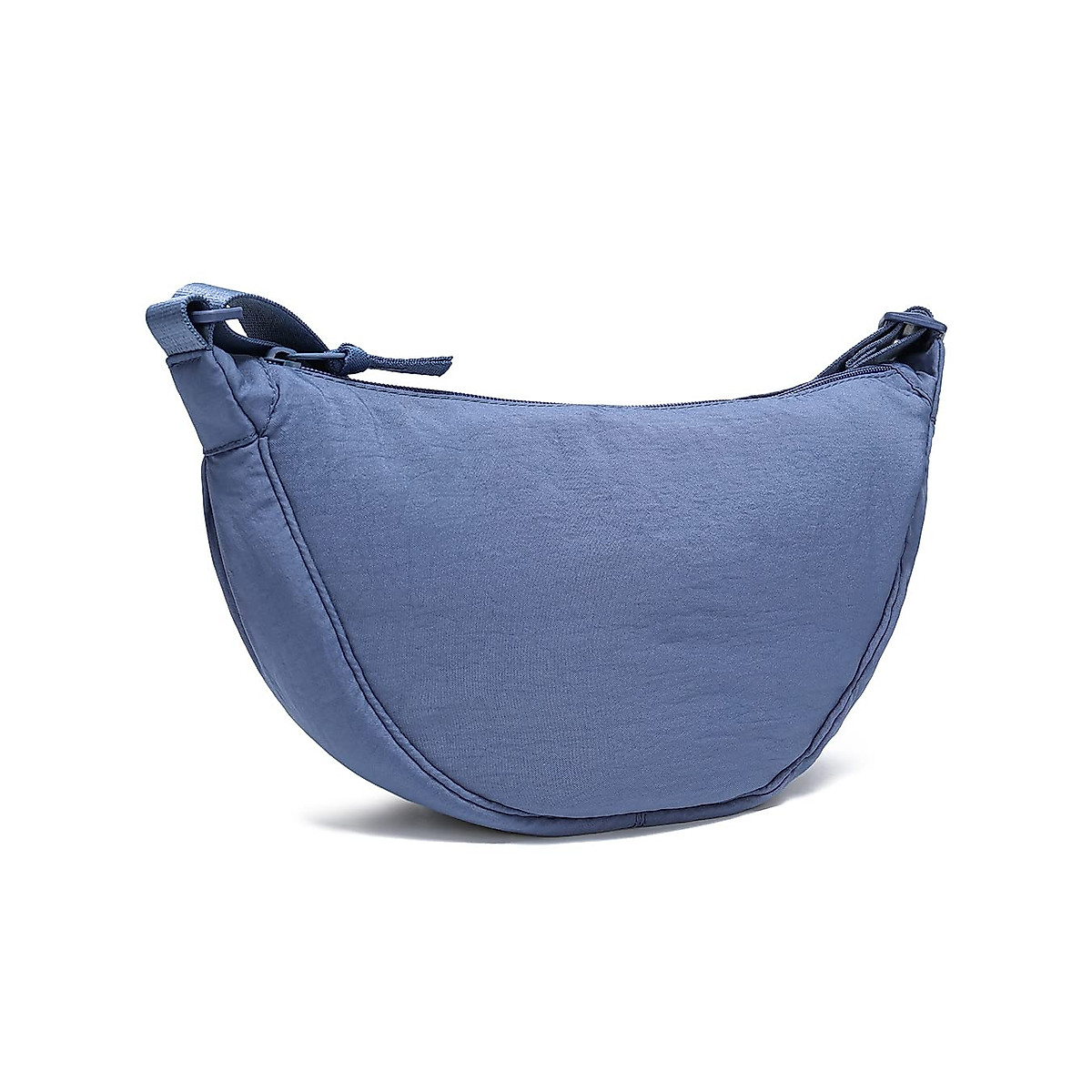 YIKOEE Crescent Bag for Women Men Small Sling Crossbody Bag with Half Moon Shape (Blue)