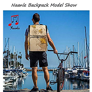 Naanle Moon Wolf Casual Daypack,College Student Bookbags Large Travel Multipurpose Bag Padded Laptop Bag (Multi07)