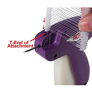 PAG Standard Tagging Gun Price Tag Attacher Gun for Clothing with 5 Needles and 2000 2" Barbs Fasteners, Purple