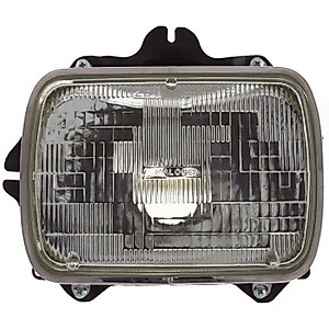 Sealed Beam Headlight For Toyota 4runner Pickup 1984 To 1995 Driver Side, Clear Lens, Halogen TO2500113