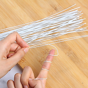 DECORA 18 Gauge White Floral Stem Wire 16 inch,50/Package