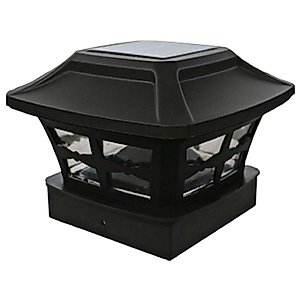 Uonlytech 1pc Solar Post Lamp Garden Fence Lights Stake Light Corridor Light Inground Light Pathway Post Lamp Garden Light Cap Lights Outdoor Solar Light Courtyard Lamp Lamps Plastic Square