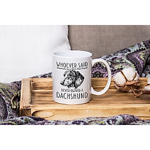 Whoever Said Diamonds Are A Girl's Best Friend Never Owned A Dachshund, Dachshund Mom Dad, Paw Pet Lovers Dog Trainer Cup, Coffee Dog Mug, Mothers Day, Fathers Day, Christmas Birthday Gifts