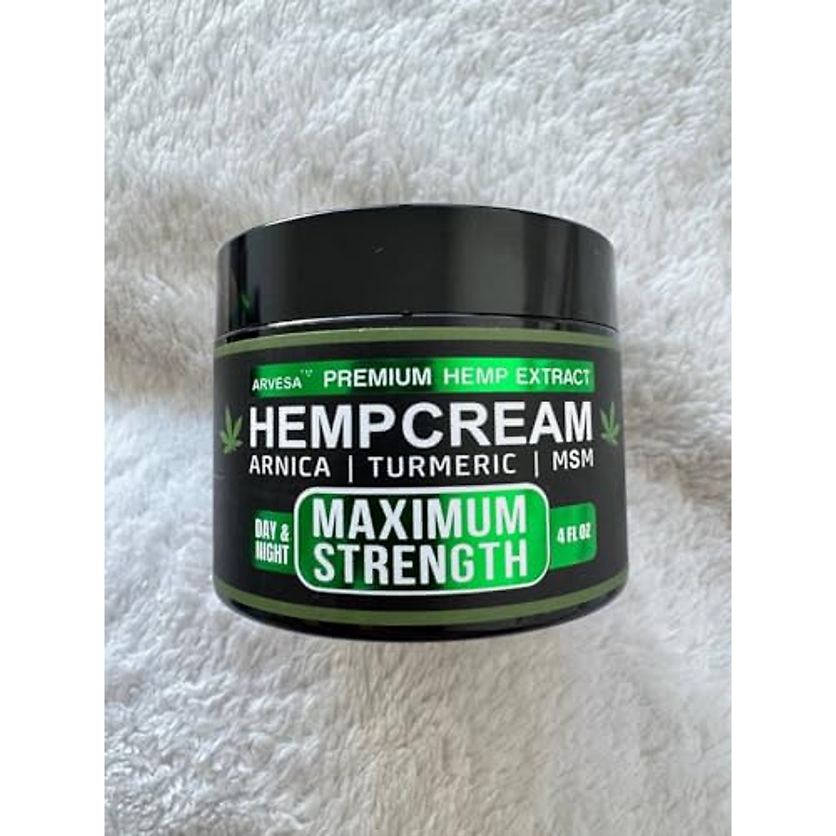 Hemp Cream - Glucosamine - Arnica - Turmeric - Maximum Strength - Back, Neck, Feet Support 4 FL OZ - Natural Formula Hemp Oil Gel Rub MSM