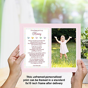 Baby Girl to Mommy Gift, Sweet Poem Personalized for Mom from Daughter, 8x10 Inch Custom Print