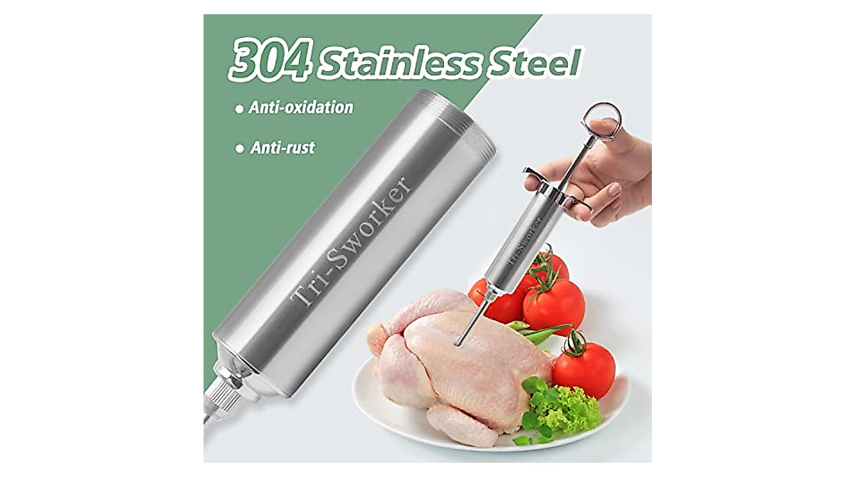 Tri-Sworker Meat Injector: Perfect for Marinades