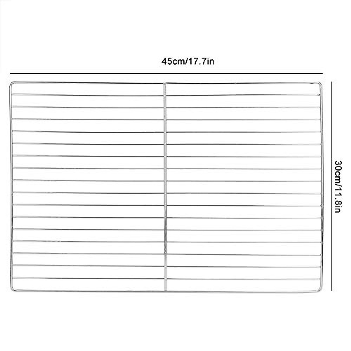 Stainless Steel Non-Stick, Non Stick BBQ Rack Barbecue Mesh Grill Net for Large Oven30 x 45cm Oven Family Gatherings Garden Parties Picnics and Camping(30 * 45)