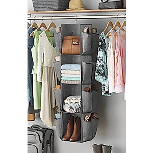 Whitmor Rotating Crosshatch Gray Closet Organizer