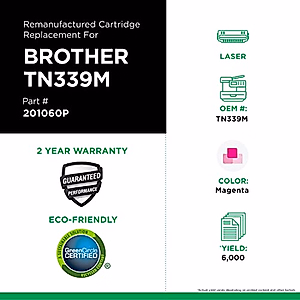Clover Remanufactured Toner Cartridge Replacement for Brother TN339 | Magenta | Super High Yield