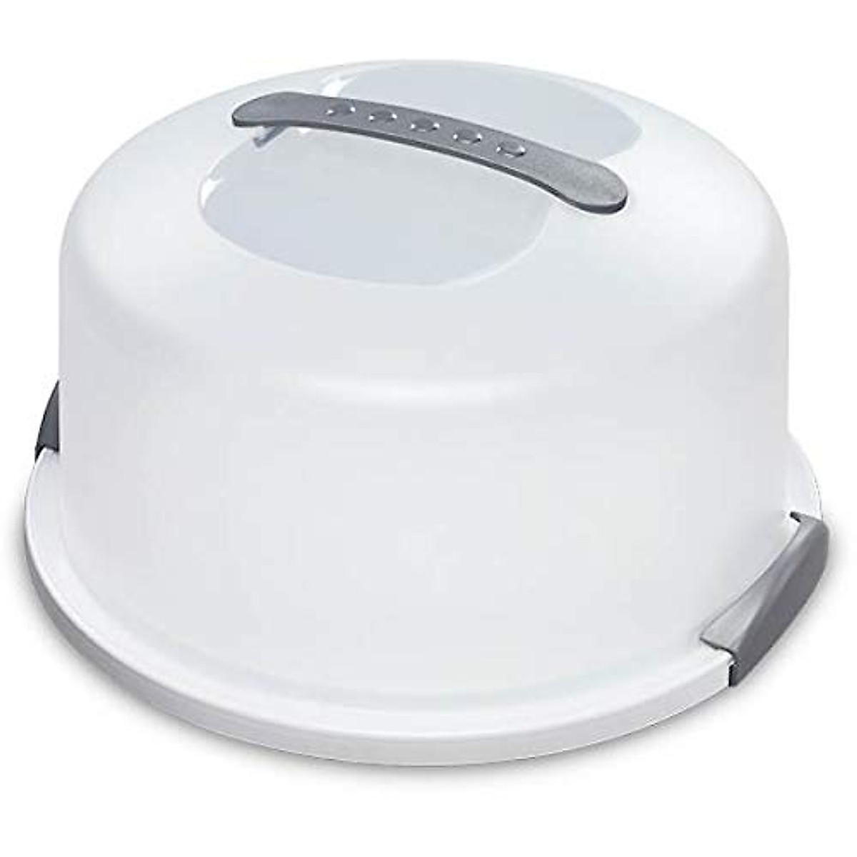 STERILITE 2008004 White, Pack of 2 Cake Server, Fits Sizes, Clear