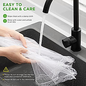 HBlife Mesh Food Covers for Ouside, Jumbo Pop-Up Food Cover 40''X24'' with 4 Standard 17''X17'' Food Tent, Reusable and Collapsible Food Covers for Picnics, Outdoor Camping, Parties, BBQ