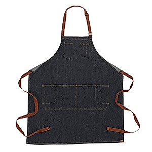 Chef Works Unisex Memphis Bib Apron, Indigo Blue, One Size