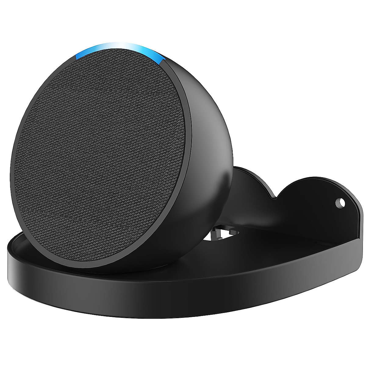 Compatible with Amazon Echo Pop Holder Echo Pop Stand Mount Echo Pop Wall Mount with Integrated Cable Management, No Screws Required, Speaker Accessories Rack (Echo Pop, Black, JT01) 2 Pieces