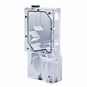 Phanteks Glacier R160C Combo Reservoir for DDC Pump, Transparent Acrylic Backplate, Integrated Digital-RGB Lighting, (PH-R160C_02)
