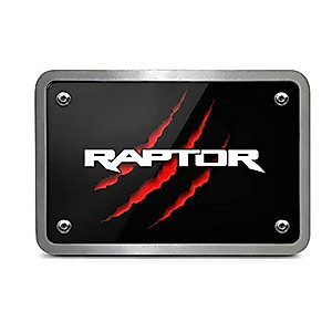 iPick Image Made for Ford F-150 Raptor Claw Marks UV Graphic Black Plate Billet Aluminum 2 inch Tow Hitch Cover