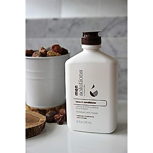 GREAT CLIPS Solutions Men's Leave-In Conditioner, 12oz | Natural Extracts Moisturize Hair & Scalp | Relieves Scalp Irritations & Itching