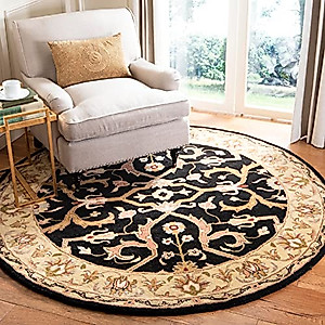 SAFAVIEH Heritage Collection 2' x 3' Ivory / Black HG644C Handmade Traditional Oriental Premium Wool Accent Rug