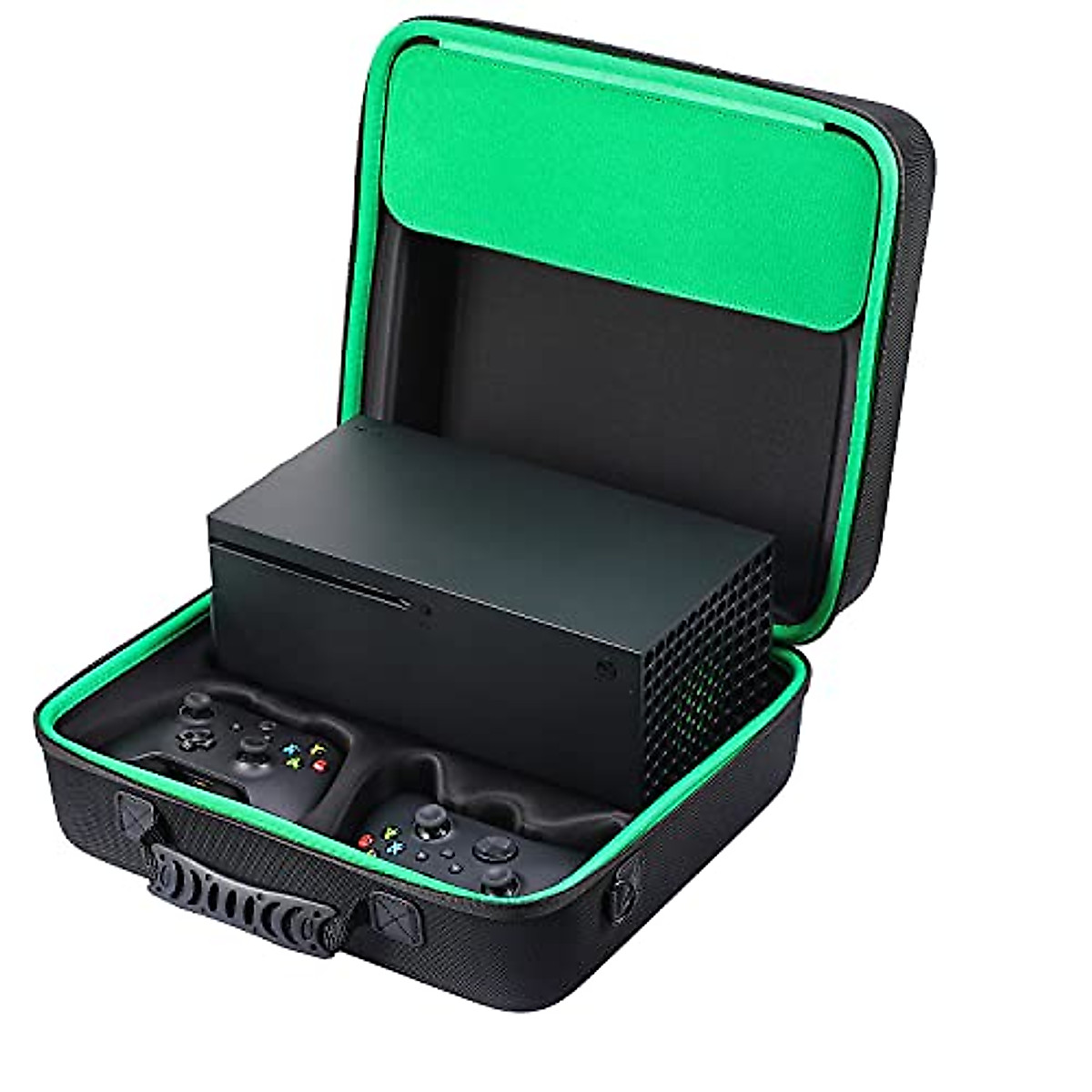 ZENACCE Hard Carrying Case Compatible with Xbox Series X, Protective Travel Bag Holds Xbox Series X Console, Wireless Controllers, Cables and Other Accessories