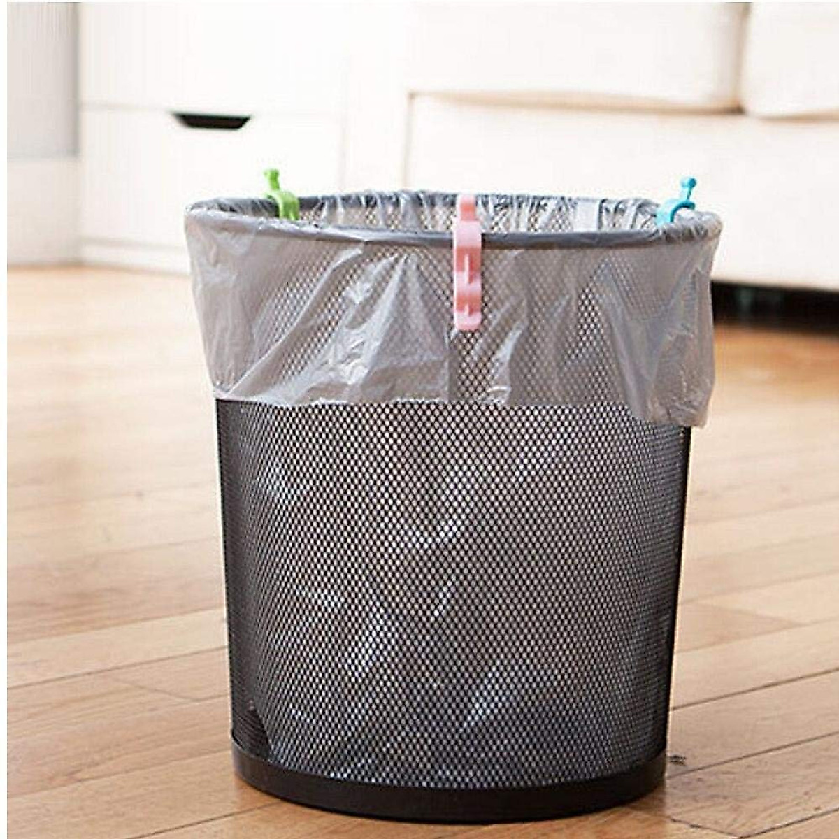 Onsinic Bin Bag Clips 6pcs Dustbin Clamp for Kitchen Garbage Waste Trash Can Junk Bag Fixed