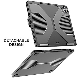 CHESONA for iPad Pro 11 Case with Keyboard, Air 5th Generation Case with Keyboard 10.9-inch, 5-in-1 Typc-C & USB Hub, 7 Color Backlit - Smart Keyboard for iPad Pro 11 Inch, Air 5th, Air 4th, Black