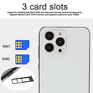 Asixxsix I13 Pro Max,6.1inch Android 11 4GB RAM 32GB ROM MTK6889 Deca Core Dual SIM Unlocked Cell Phone with 6800mAh Battery,8MP 16MP Cmaera,Face ID,WIFI,Bluetooth and FM 1440x3200 HD Unlocked(US)