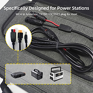 Egretech 100W Portable Solar Panel, Foldable Solar Panels Kit with Adjustable Kickstands, Waterproof IP67 for Outdoor Camping, Power Station