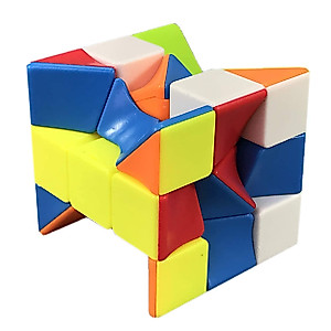 Cube Twist 3x3 Stickerelss Speed Cube Vivid Color Magic Puzzle Toys Puzzle Boxes(Twist 3rd Order)