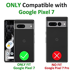 Muntinfe for Google Pixel 7 Case with Tempered Glass Screen Protector [2 Pack], Military-Grade Armor Shockproof Protective Phone Case Cover with Ring Magnetic Kickstand for Pixel 7, Red