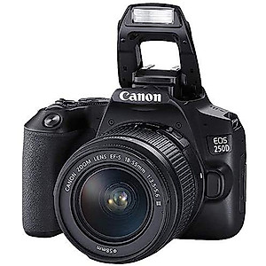 Canon EOS 250D / Rebel SL3 Kit with EF-S 18-55mm f/3.5-5.6 III Lens + Accessory Bundle + Model Electronics Cloth (Renewed)