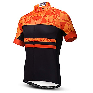 Mens Cycling Jersey Shirt Short Sleeve Bike Jersey Riding Tops Outdoor Cycling Clothing