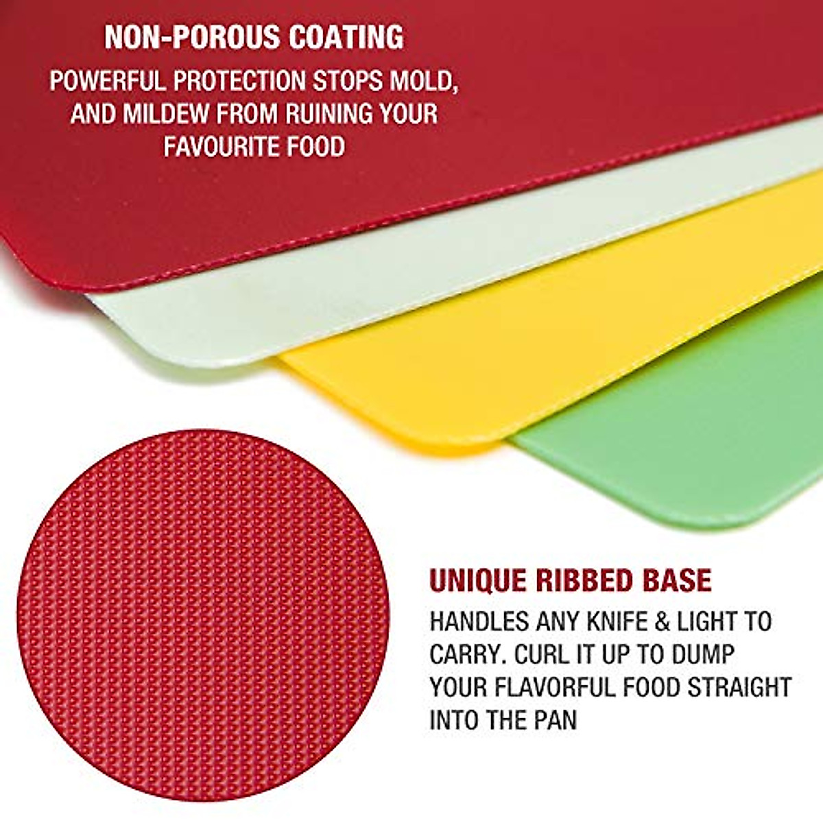 Flexible Plastic Cutting Boards for Kitchen - Set of Large Chopping Mats for Cooking – Non Slip Kitchen Mats, Dishwasher Safe, Foldable by Eparé