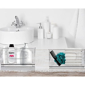 10 Pcs Refrigerator Organizer Bins Fridge Organizer Kitchen Organization Clear Storage Bins Pantry Organization Storage Plastic Storage Bins Fridge Organizers for Freezer, Kitchen, Countertops