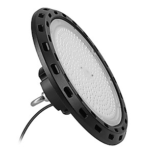 Q QINGCHEN 200W UFO LED High Bay Light 5000K Daylight White, ETL Certified LED Warehouse Light Fixtures,Replacement for 800W MH/HPS