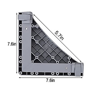 Pedestal for Dishwasher/Wine Cooler Heightened 10" Machine Stand Telescopic Length/Width 17"-25" Mini Fridge Stand Air Conditioner Base Anti-vibration Mat Gray (Legs:10",4Legs)
