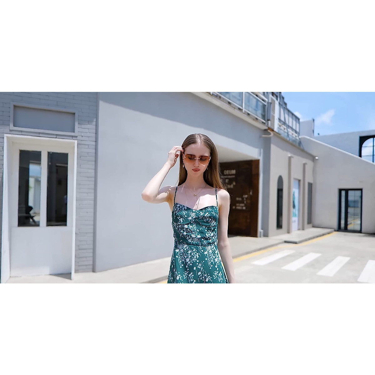 FEISEDY Classic Rimless Sunglasses Women Metal Frame Diamond Cutting Lens Sun Glasses B2567